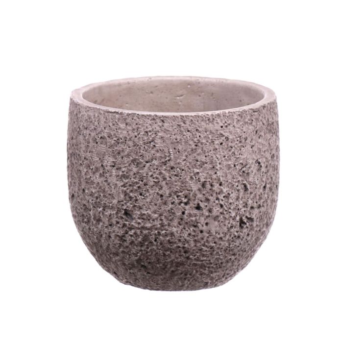 Übertopf DANEB aus Beton, rustikale Oberfläche, grau, 10cm, Ø11,5cm