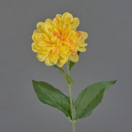 Kunstblume Dahlie FLEMOR, gelb-rosa, 55cm, Ø11cm