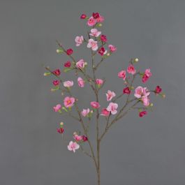 Apfelblütenzweig künstlich SADAKA mit Blüten, pink-rosa, 95cm, Ø1,5-4cm