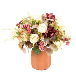 Udos Choice: Herbstlicher Blumenstrauß FEALA, apricot-pink, 35cm, Ø35cm