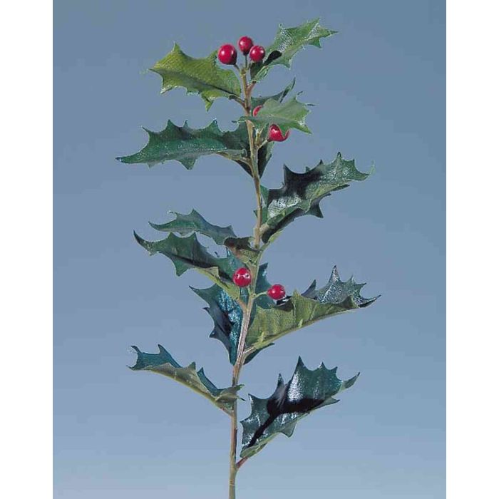 Künstlicher Ilex Zweig GERRET mit Beeren, grün, 50cm