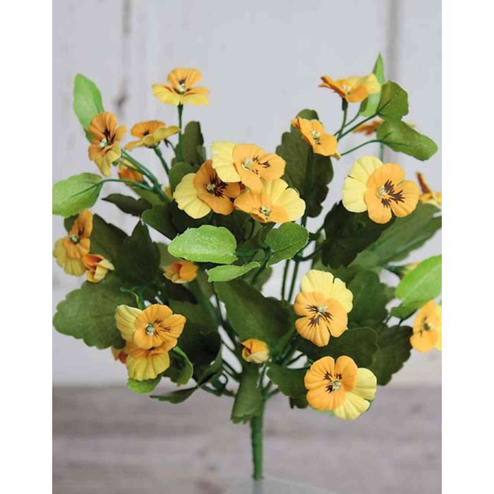 Kunst Stiefmütterchen DELJA, orange-gelb, 25cm