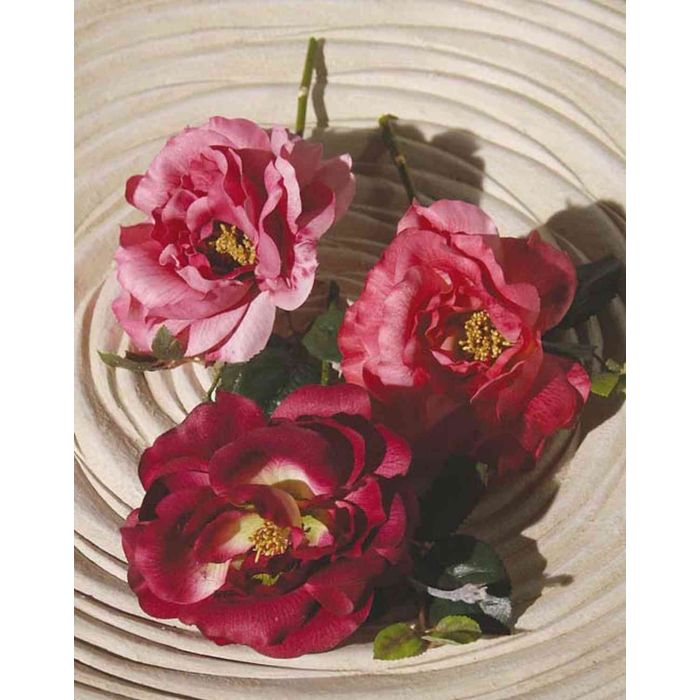 Kunstblume Wildrose OCTAVIA, rosa, 25cm, Ø12cm