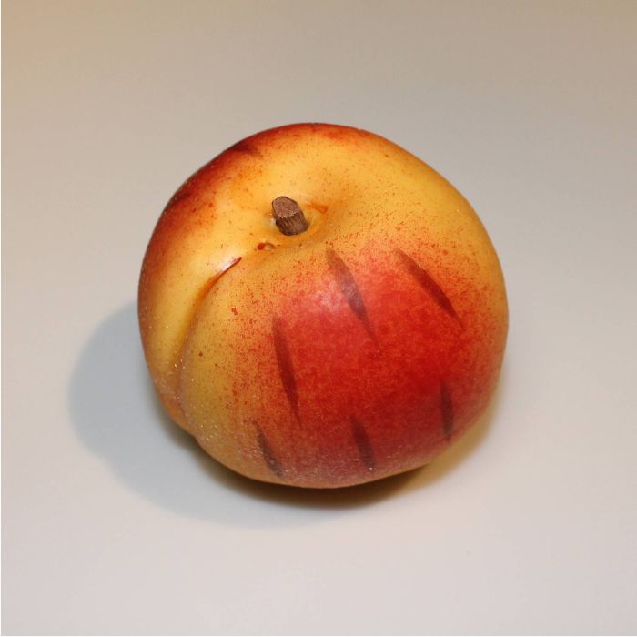 Künstlicher Pfirsich LISBET, rot-orange, 8cm, Ø7,5cm