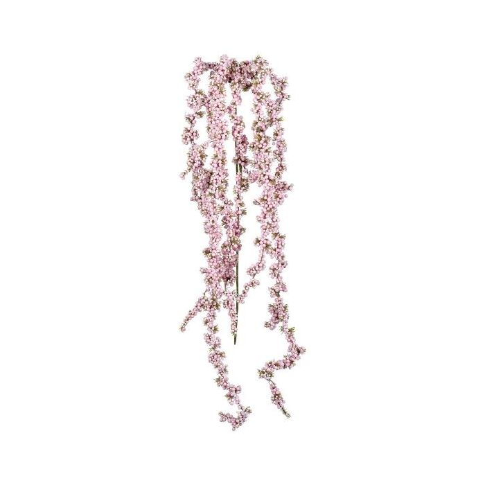 Kunstzweig Holunder BOLTER, Beeren, hängend, rosa, 100cm