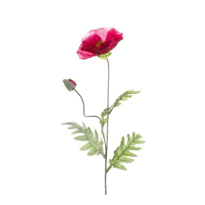 Textilblume Mohnblume LISSIE, pink, 70cm, Ø12cm