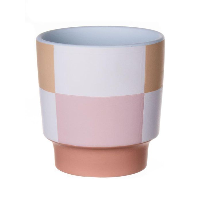 Blumentopf ALIOSCHA mit Muster, Keramik, rosa-creme-terracotta, 14,5cm ...