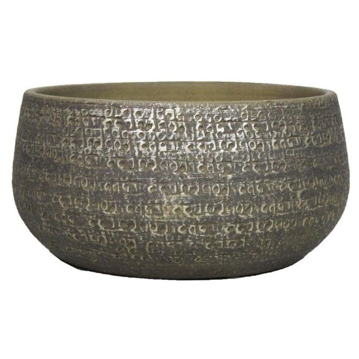 Keramikschale NAVID, Maserung, braun, 14cm, Ø29cm