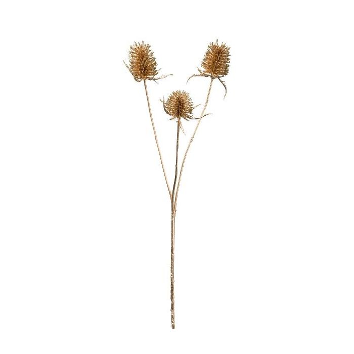 Künstlicher Zweig Wilde Karde ZILVEN, gold, 65cm